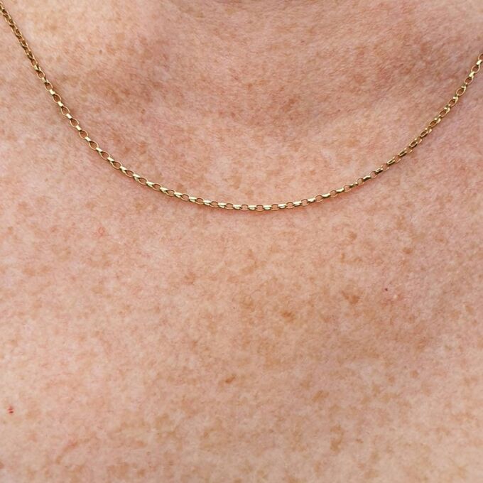 Fine Belcher Chain in 9ct Gold, 18 inch length - Gems Afire - Vintage ...