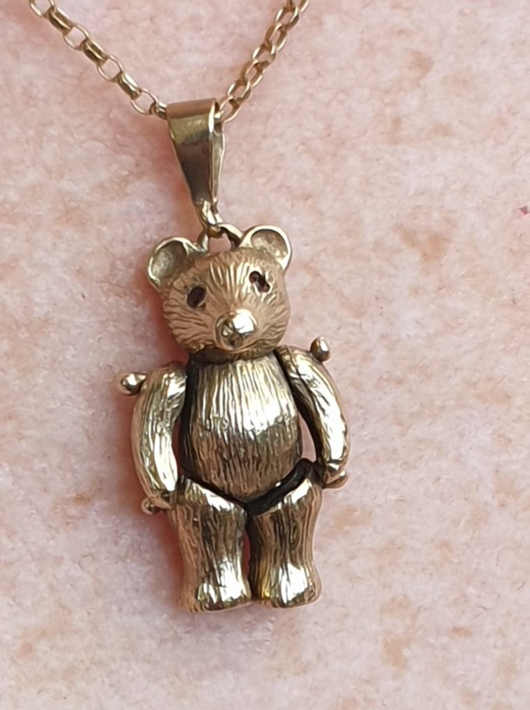 Articulated Teddy Bear Pendant in 9ct Gold - Gems Afire - Vintage ...