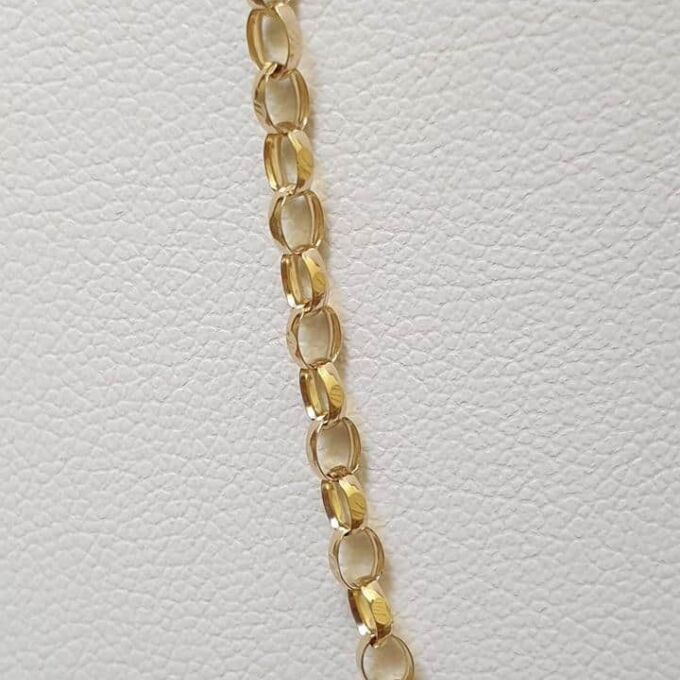 Large Oval Link Belcher or Rolo Chain in 9ct Gold, 20 inches. - Gems ...