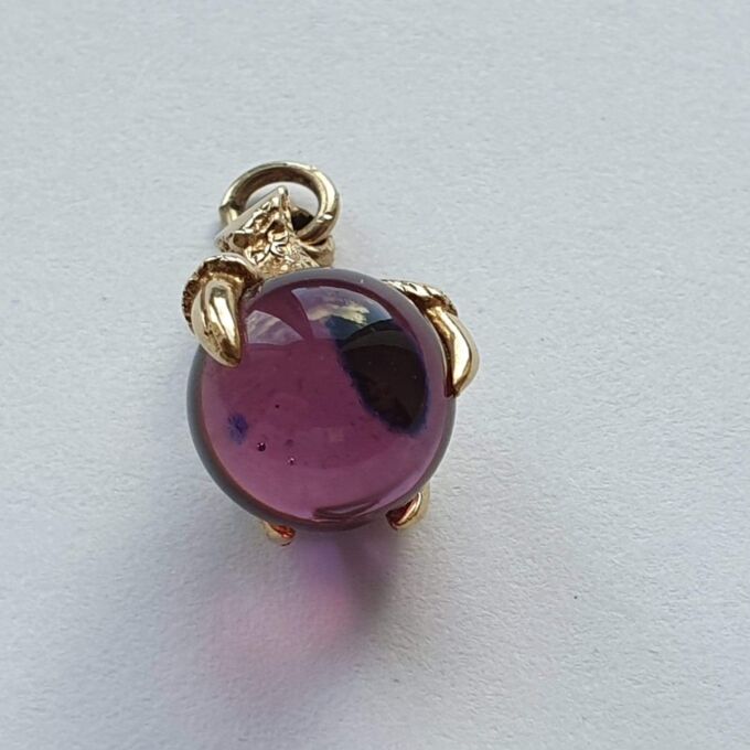 Claw or Talon Pendant in 9ct Gold - Gems Afire - Vintage Jewellery UK