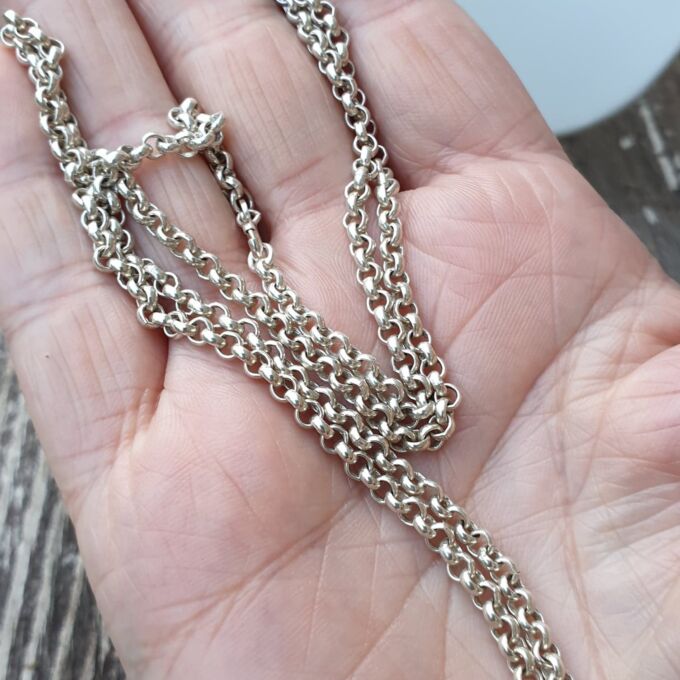 Heavyweight Belcher Chain in Sterling Silver, 23.5 inches. - Gems Afire ...