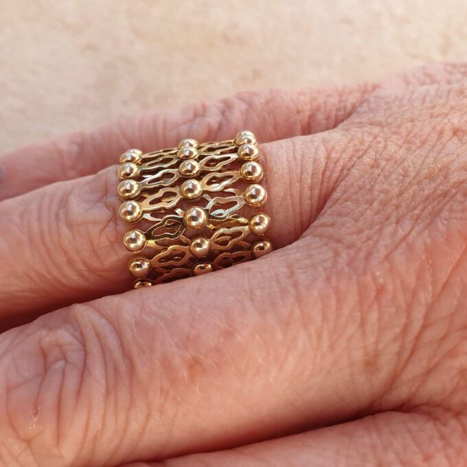 Expanding Ring in 9ct Gold, fits almost anyone! - Gems Afire - Vintage ...