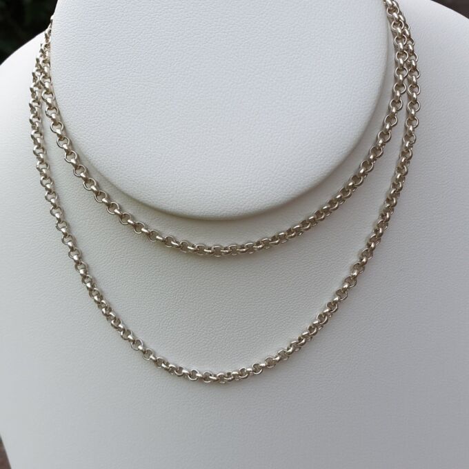 Heavyweight Belcher Chain in Sterling Silver, 23.5 inches. - Gems Afire ...