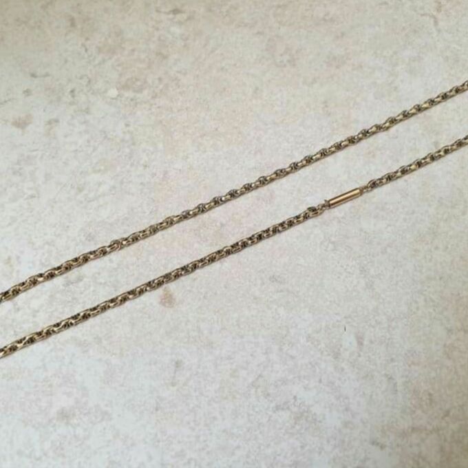Antique Chain in 9ct Gold, 17 inches. - Gems Afire - Vintage Jewellery UK