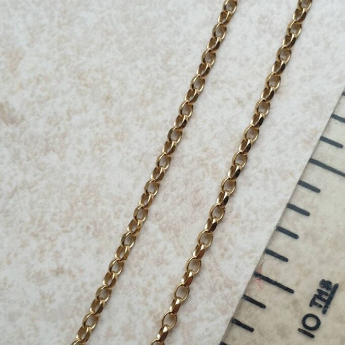 Fine Belcher Chain in 9ct Gold, 18 inch length - Gems Afire - Vintage ...