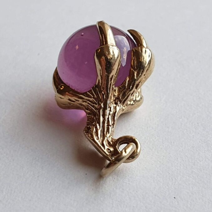 Claw or Talon Pendant in 9ct Gold - Gems Afire - Vintage Jewellery UK