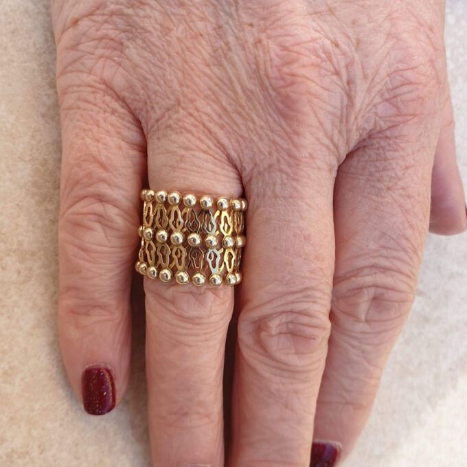 Expanding Ring in 9ct Gold, fits almost anyone! - Gems Afire - Vintage ...