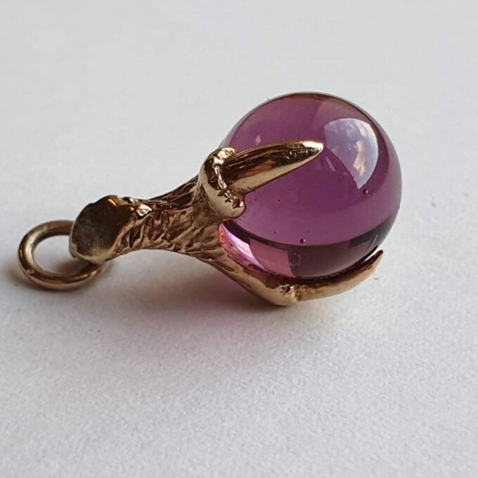 Claw or Talon Pendant in 9ct Gold - Gems Afire - Vintage Jewellery UK