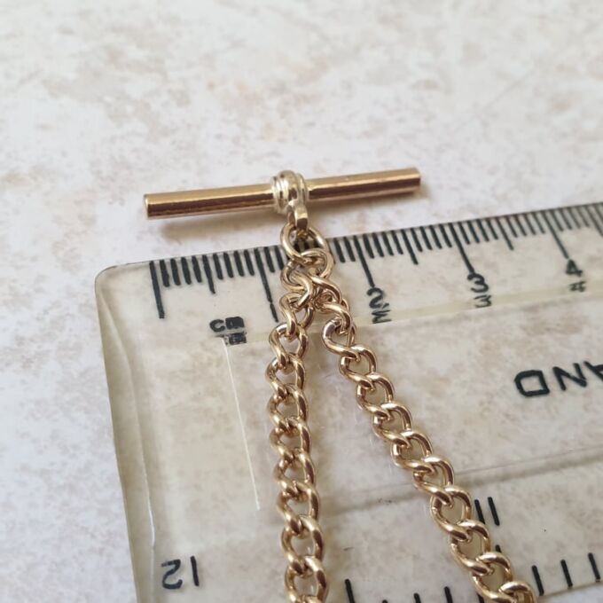 Reserved - T Bar Chain in 9ct Gold, 18 inches - Gems Afire - Vintage ...