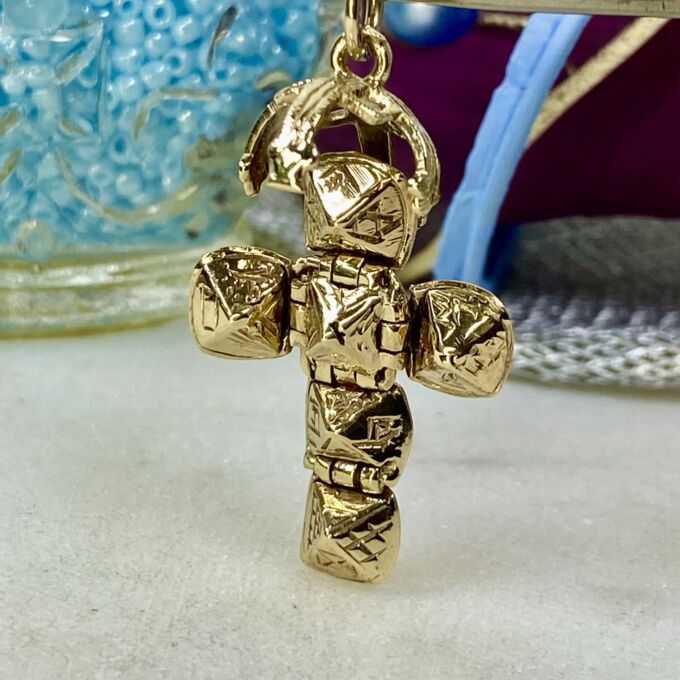 Masonic Orb Pendant in 9ct Gold - Gems Afire - Vintage Jewellery UK